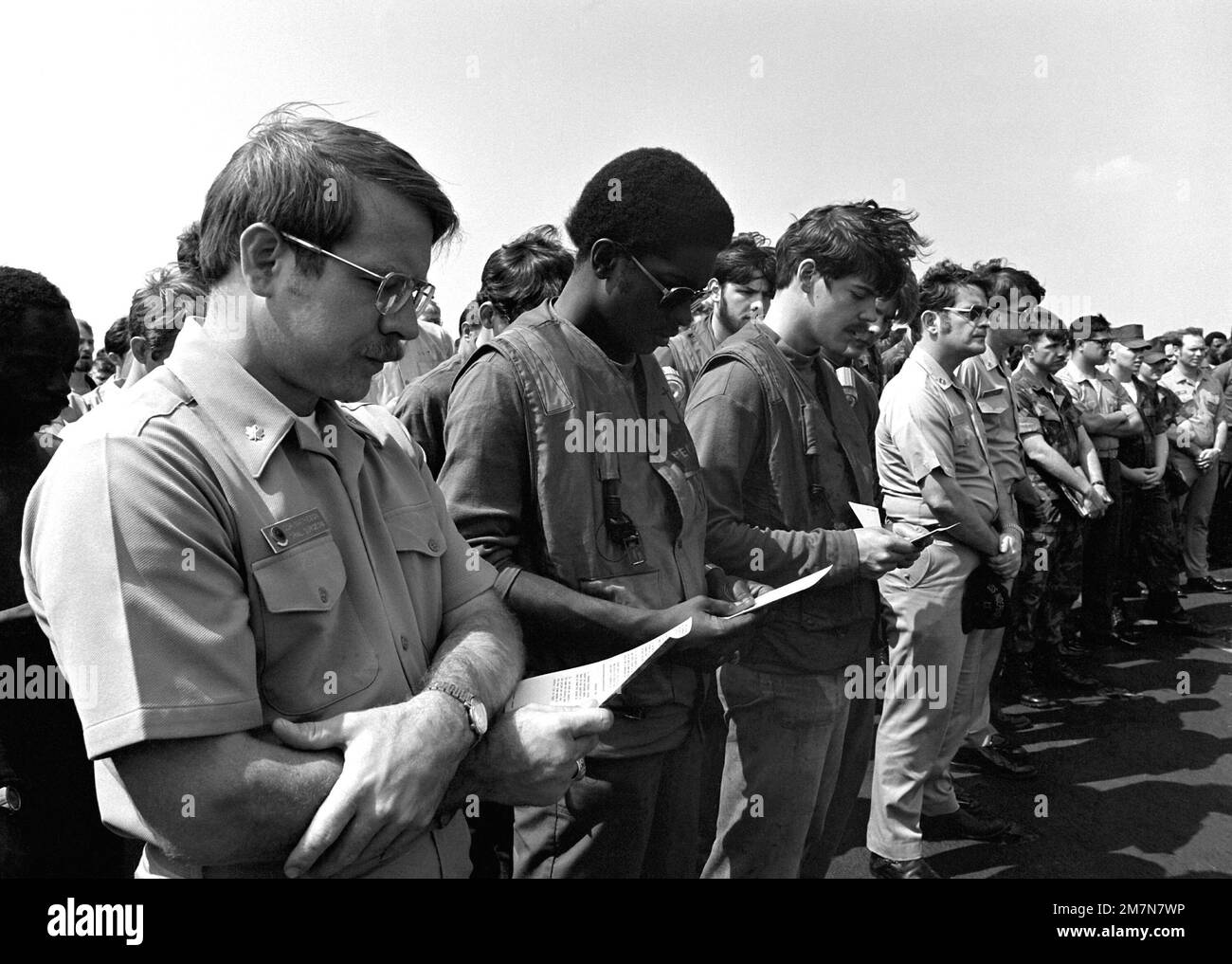 Navy aircraft carrier crewman Black and White Stock Photos & Images - Alamy