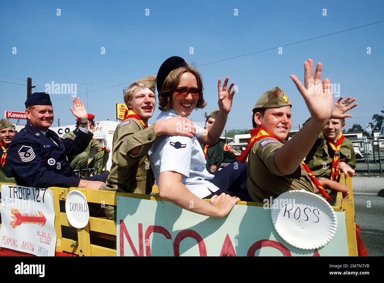 Debbie Schmitt, a Senior MASTER Sergeant, and members of the Flaming ...