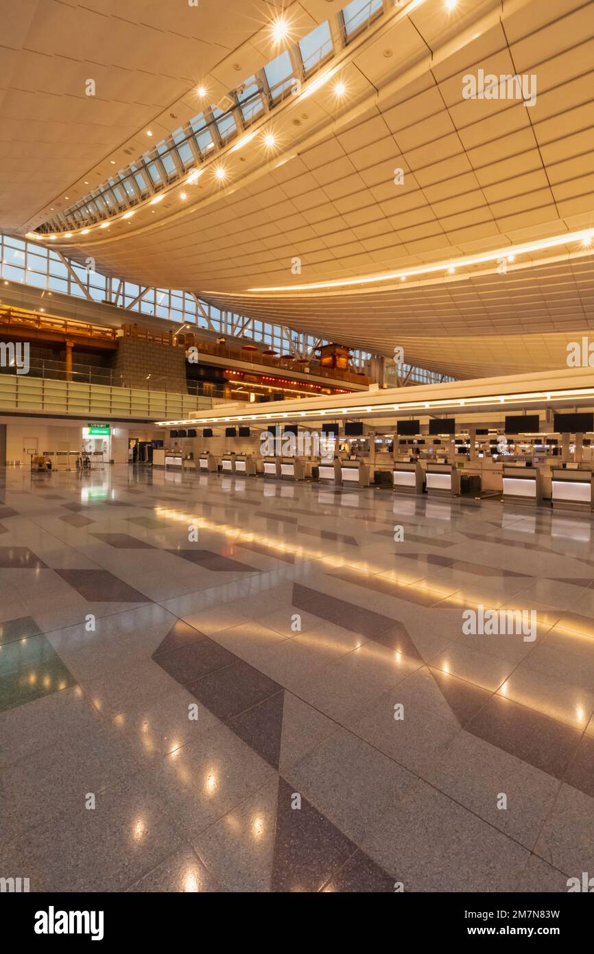 Japan, Honshu, Tokyo, Haneda International Airport, Interior View Stock ...