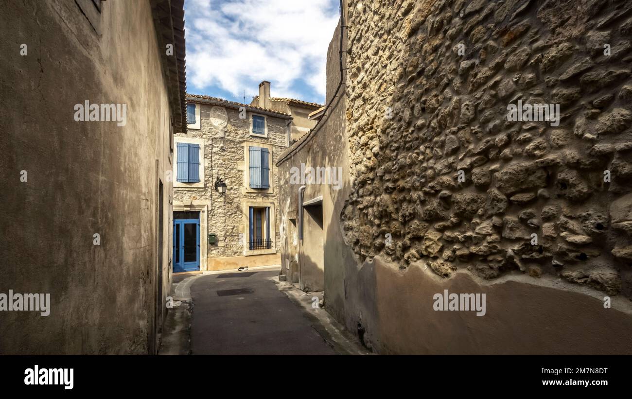 Village street in Moussan Stock Photo - Alamy