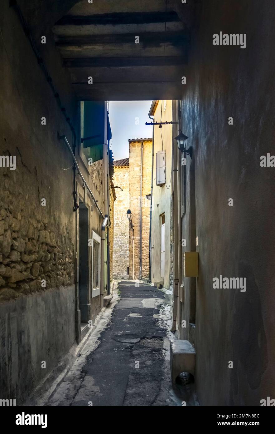 Village street in capestang hi-res stock photography and images - Alamy