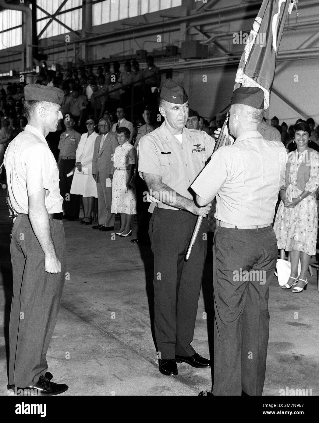 Change of command ceremony for COL Jacob W. Moore, commanding officer ...
