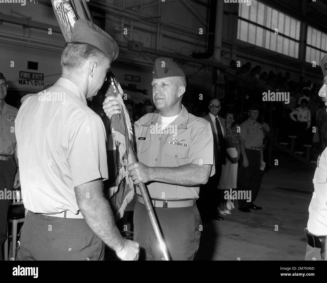 Change of command ceremony for COL Jacob W. Moore, commanding officer ...