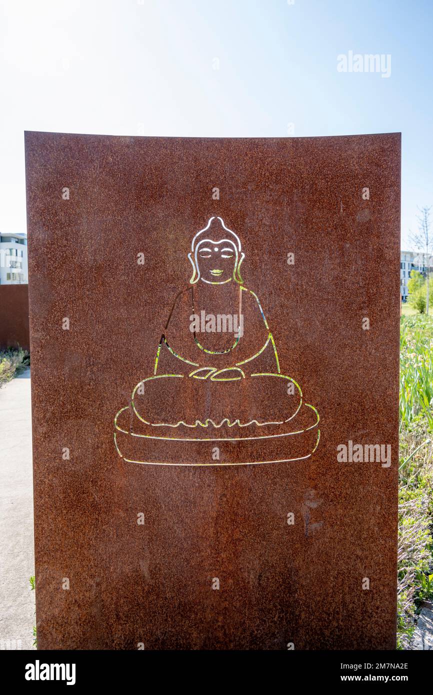 Germany, Baden-Wuerttemberg, Karlsruhe, "Garden of Religions" in the ...