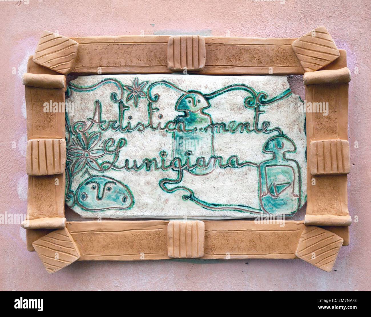 Sign of a pottery in Bagnone, Western Tuscany Stock Photo - Alamy