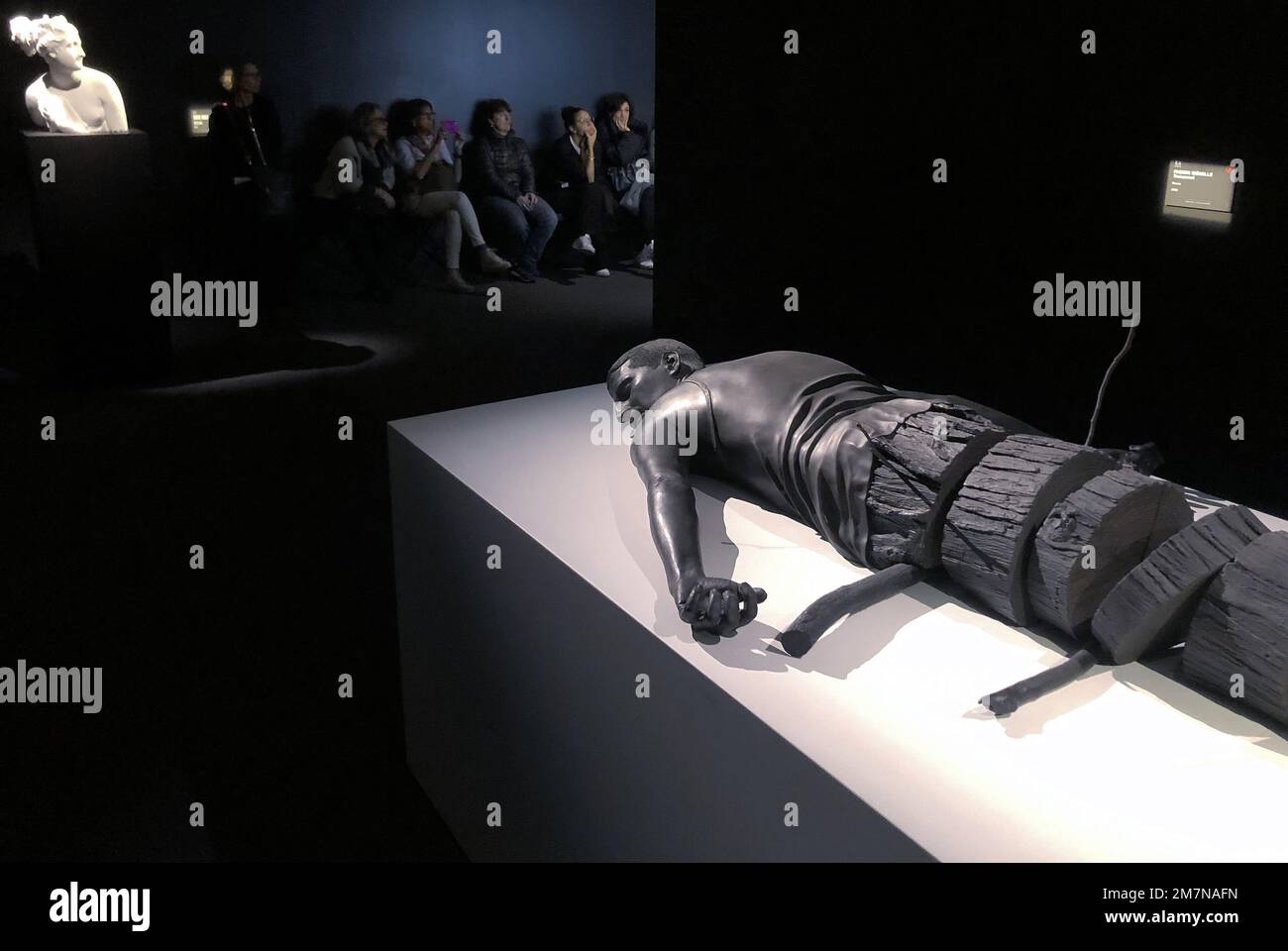 France, Paris, 10/10/2023, Exhibition of sculptures by hyperrealist ...