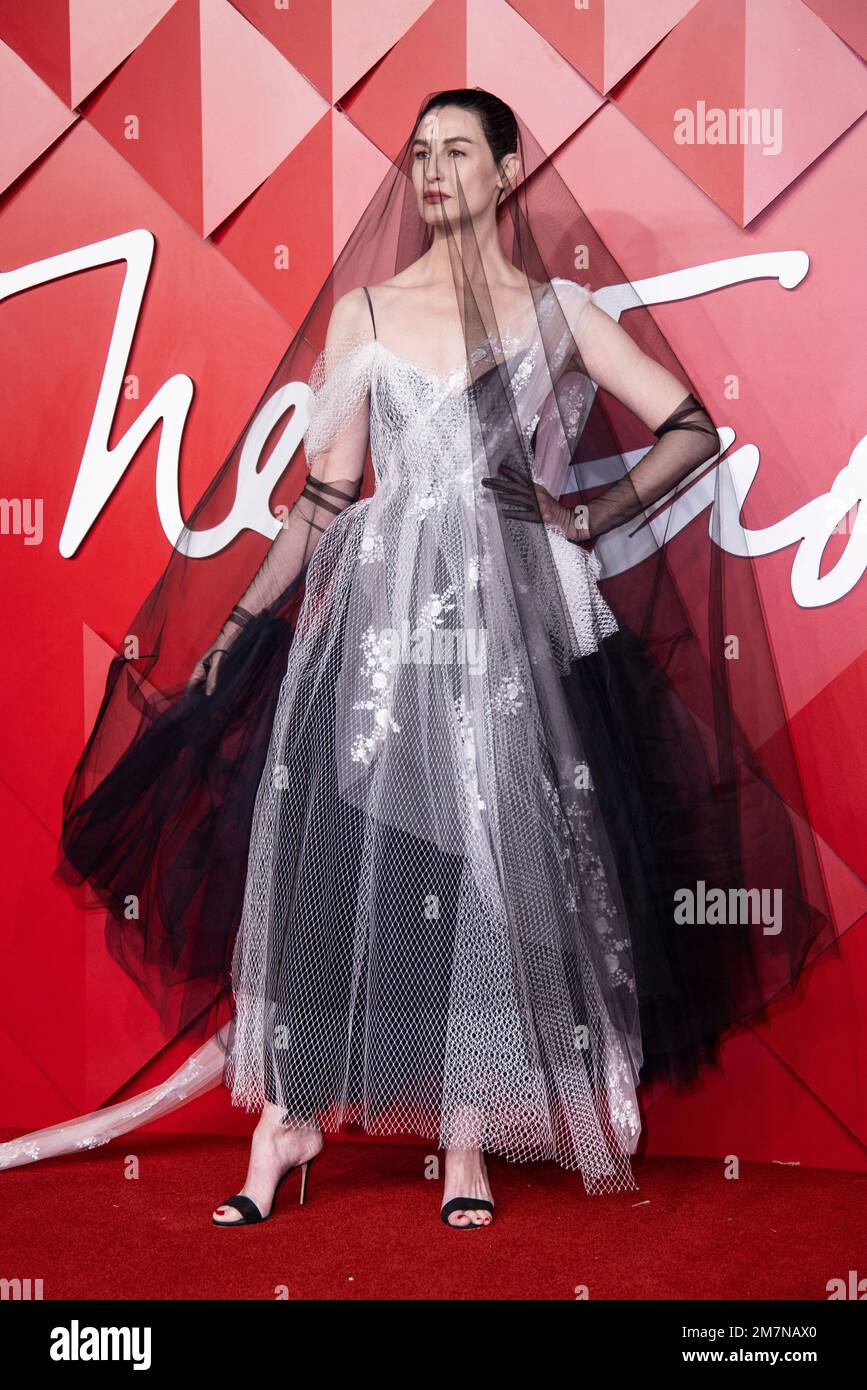 Erin O'Connor poses for photographers upon arrival at the British ...