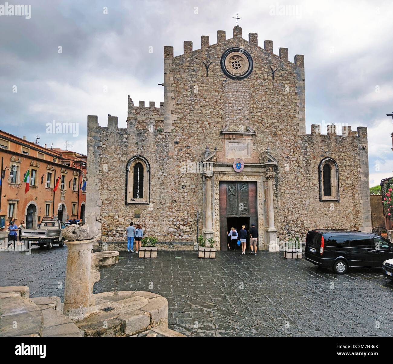 The Cathedral of S. Nicolò di Bari in Toarmina, Sicily Stock Photo - Alamy