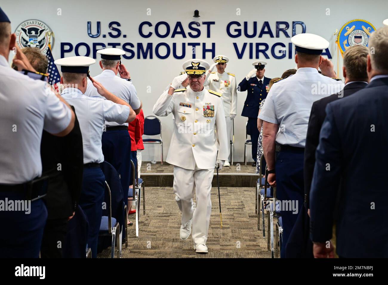 Vice Adm. Steven Poulin, Atlantic Area commander, departs the 5th ...