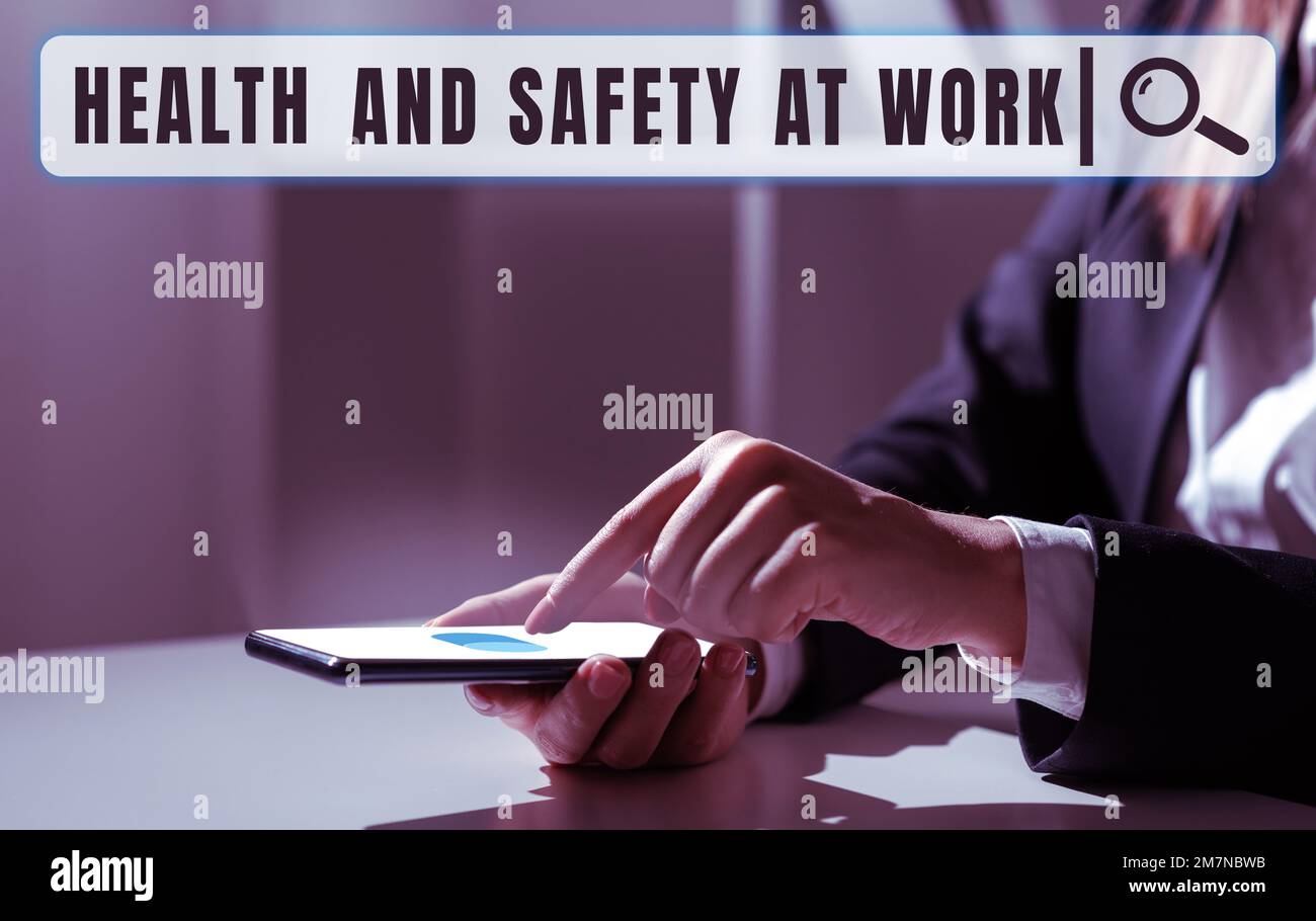 Conceptual caption Health And Safety At Work. Word Written on Secure ...