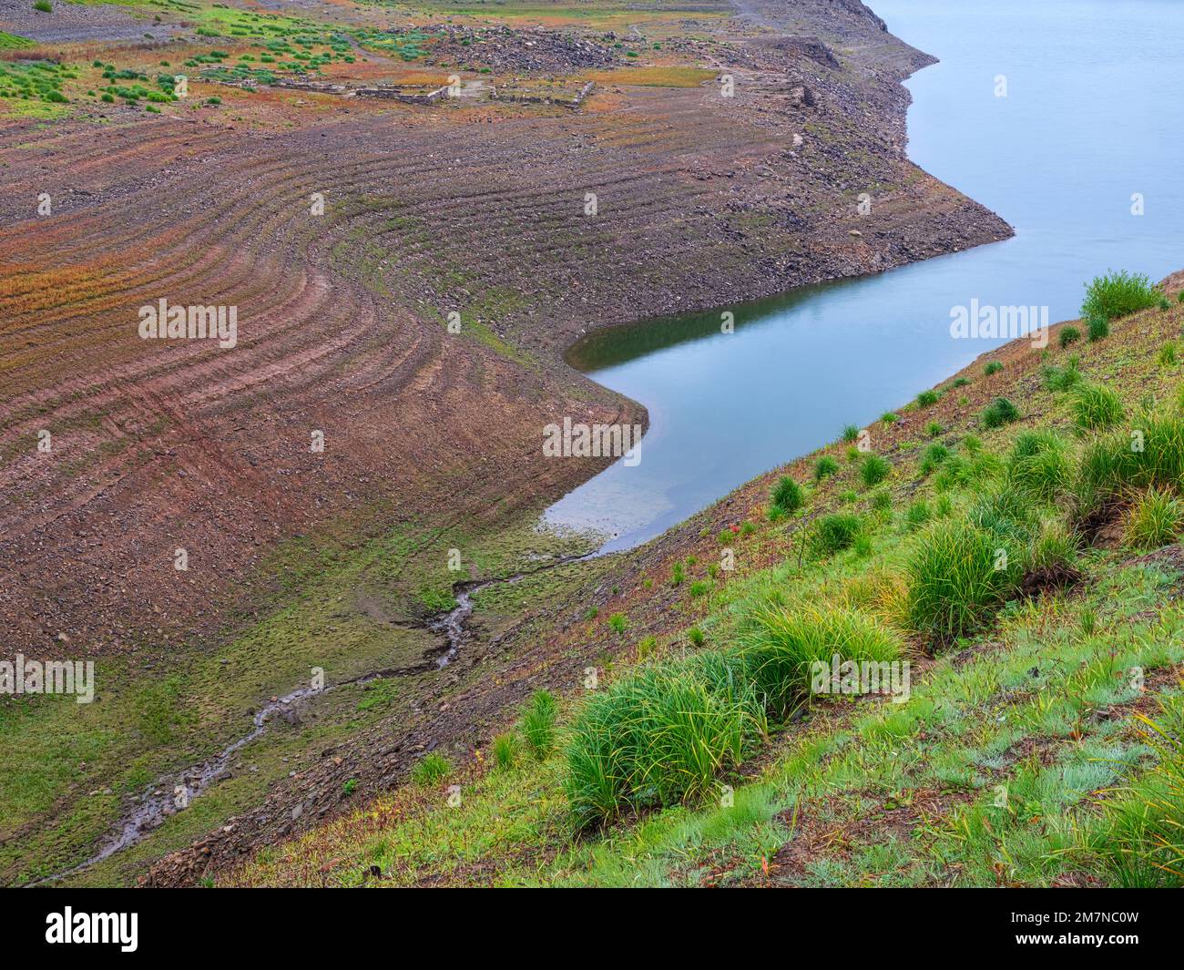Settlement remains of alt berich dorf berich at low water hi-res stock ...