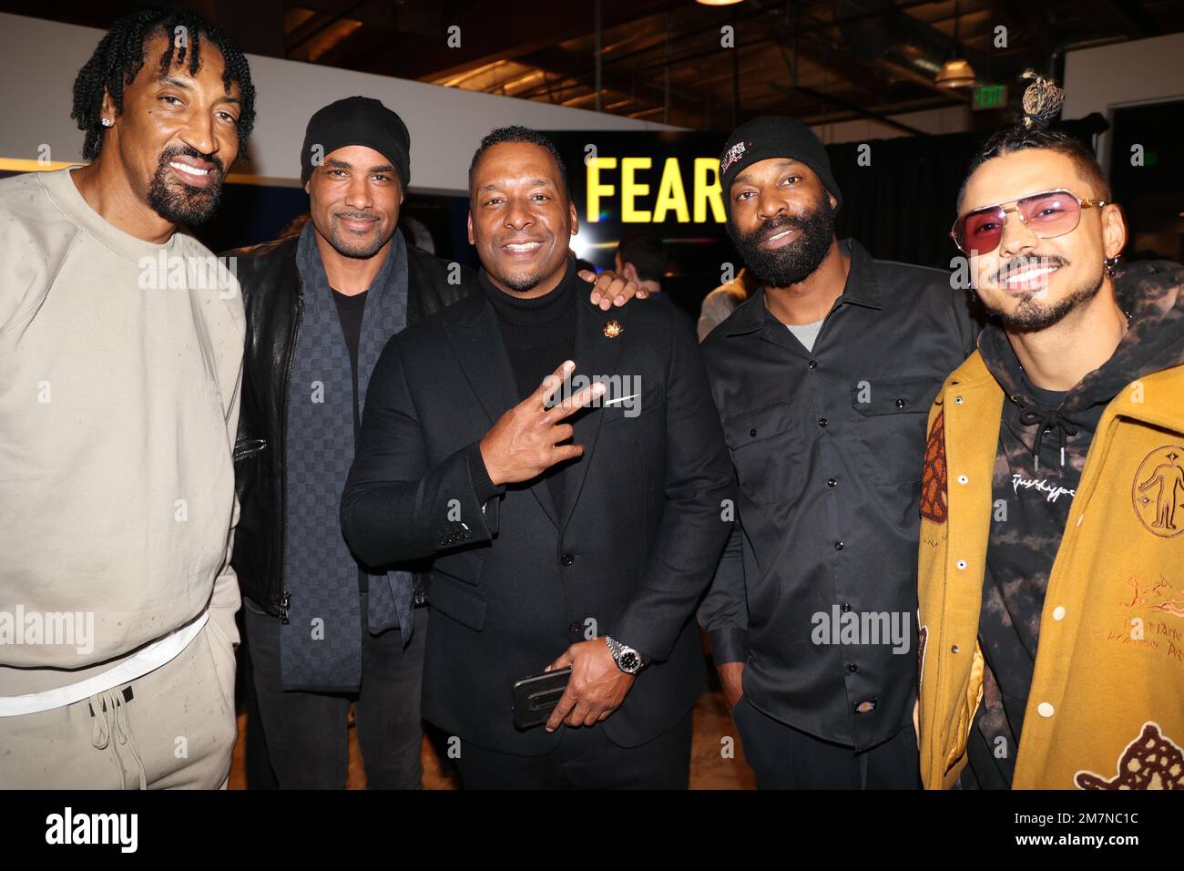 Santa Monica CA: Jan 9: Quincy Brown & Deon Taylor & Scottie Pippen at ...