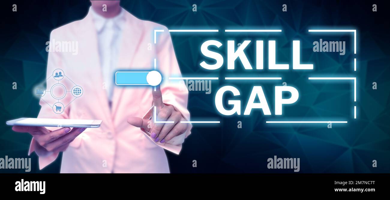 Inspiration showing sign Skill Gap. Word for Refering to a person's ...