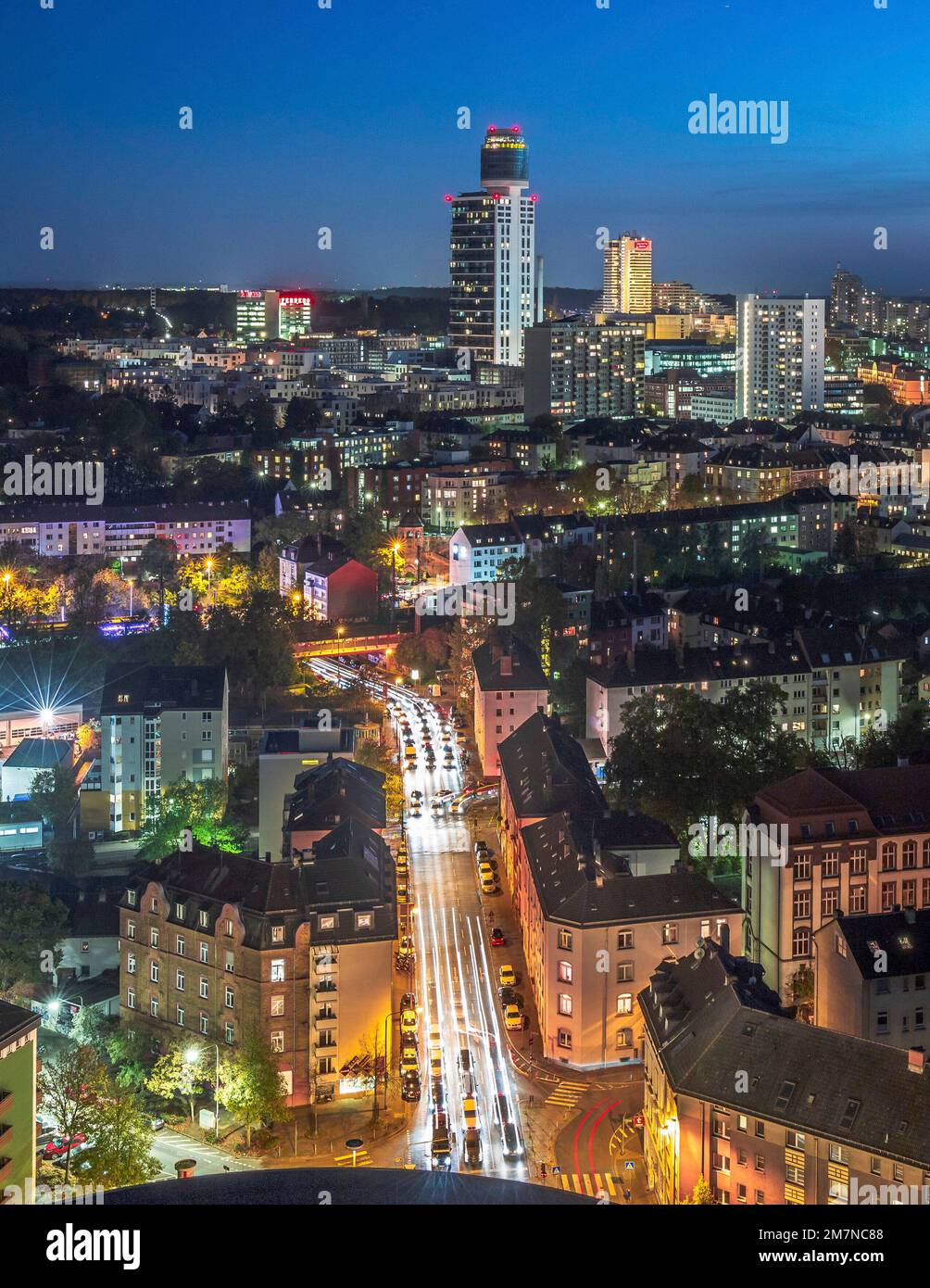 Skyline banking district lit hi-res stock photography and images - Alamy