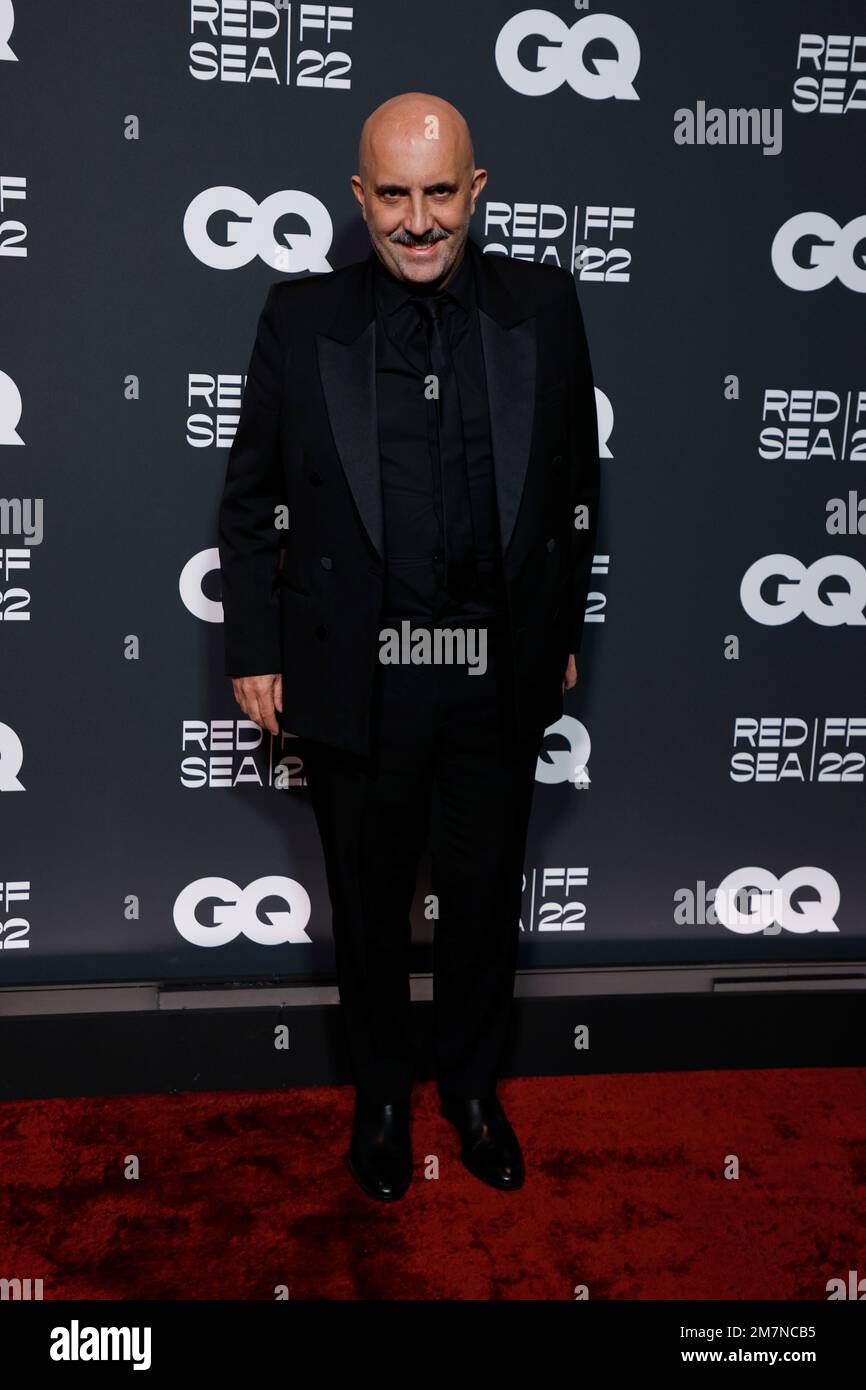 Gaspar Noe poses for photographs ahead of a GQ dinner at The Red Sea ...