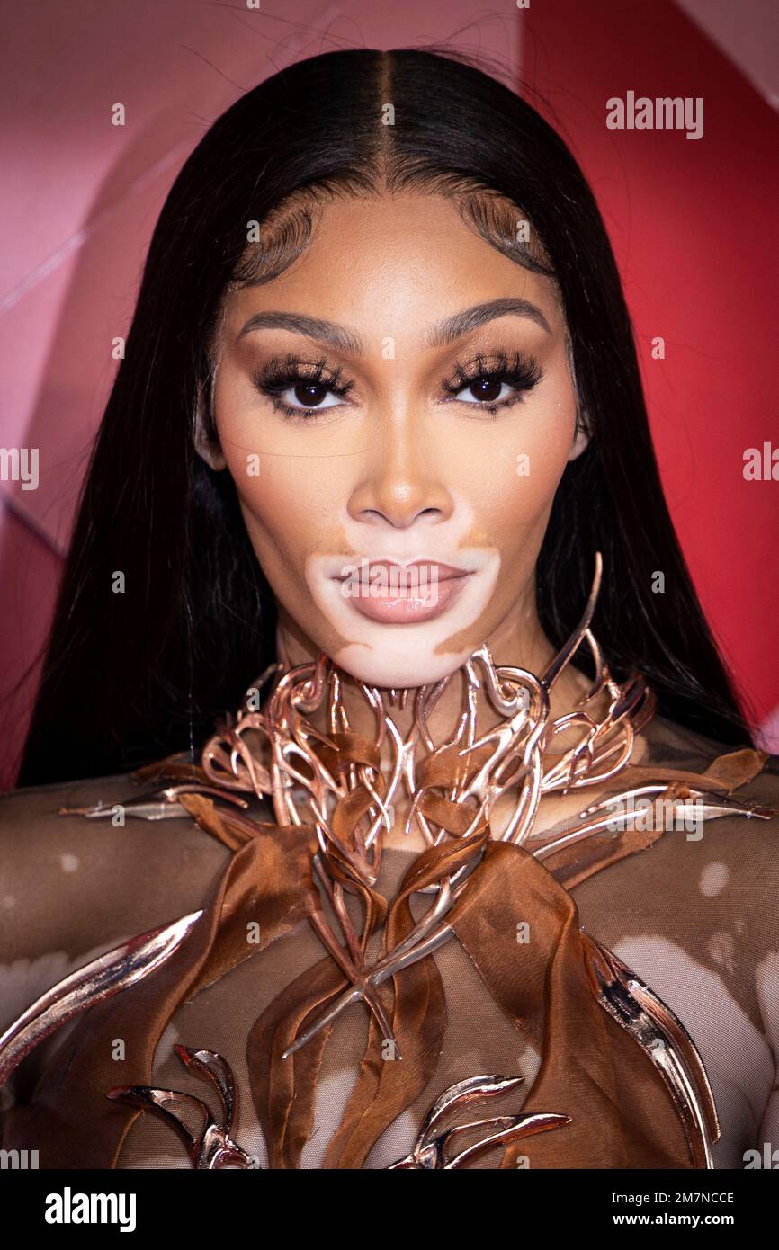 Winnie Harlow poses for photographers upon arrival at the British ...