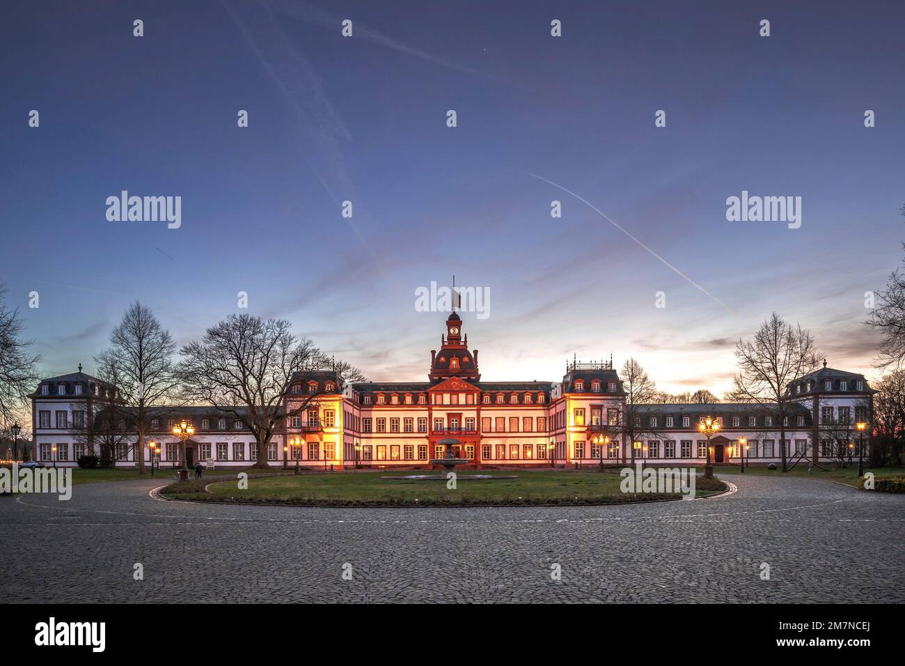 Sunset view of hanau historical museum philippsruhe castle hi-res stock ...