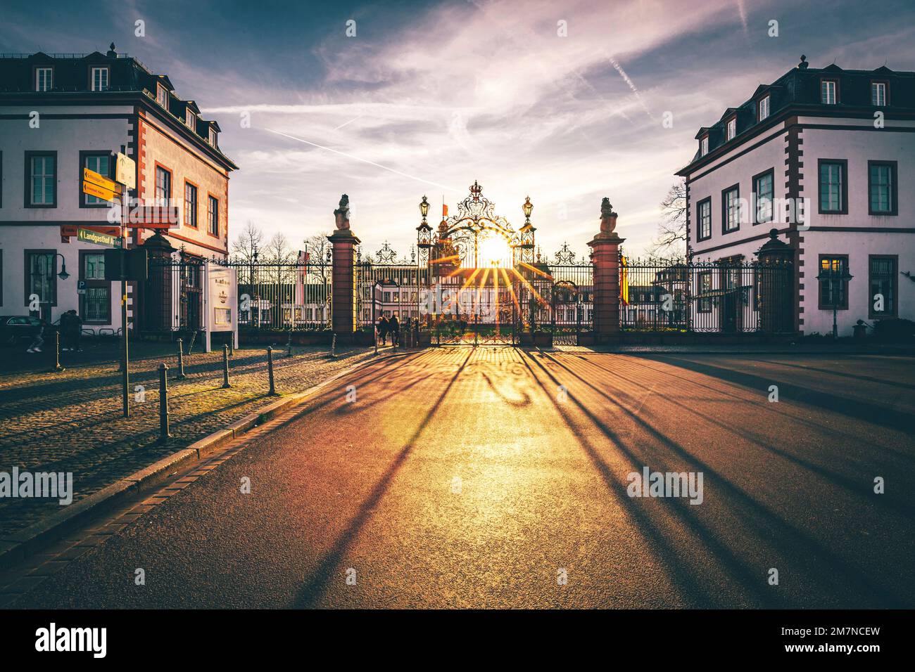 Sunset view of Hanau Historical Museum Philippsruhe Castle, Hesse ...