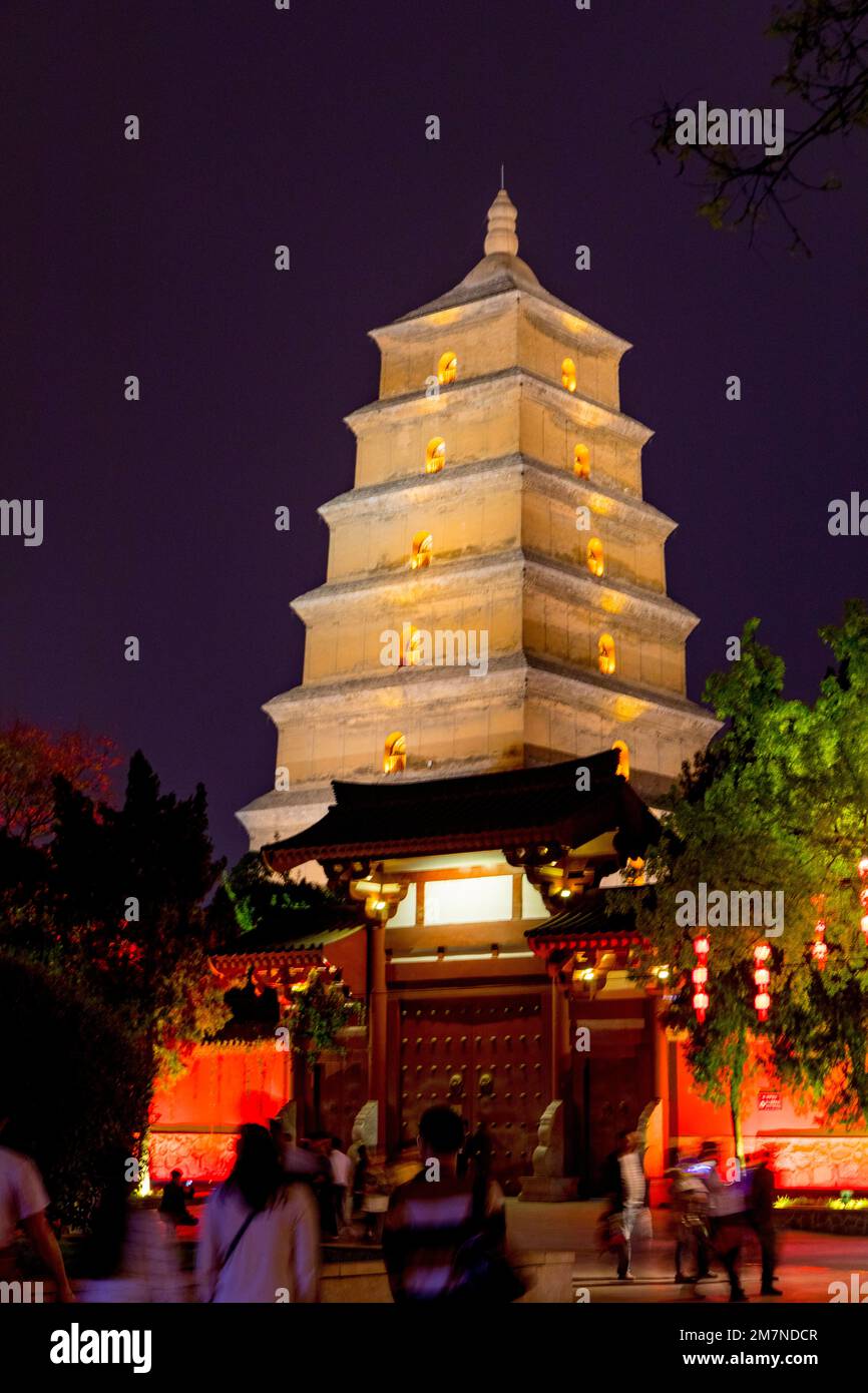 Wild Goose Pagoda, 652, Tang Dynasty, Xian, Shaanxi Province, China ...