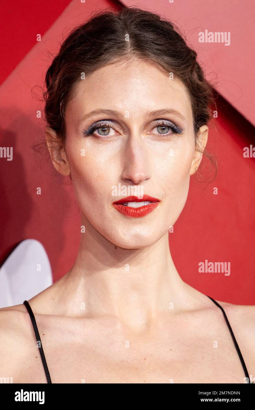 Anna Cleveland poses for photographers upon arrival at the British ...