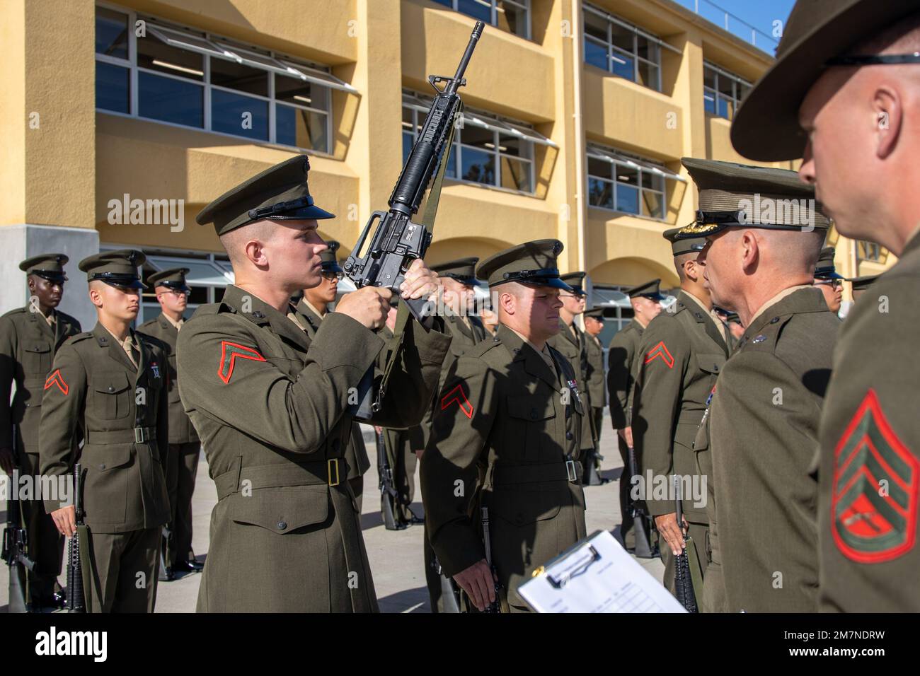 U.S Marine Corps Pfc. Logan Gilbert with Golf Company, 2nd Recruit ...