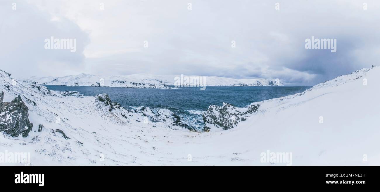 Panoramic picture of nature beauty in scandinavia hi-res stock ...