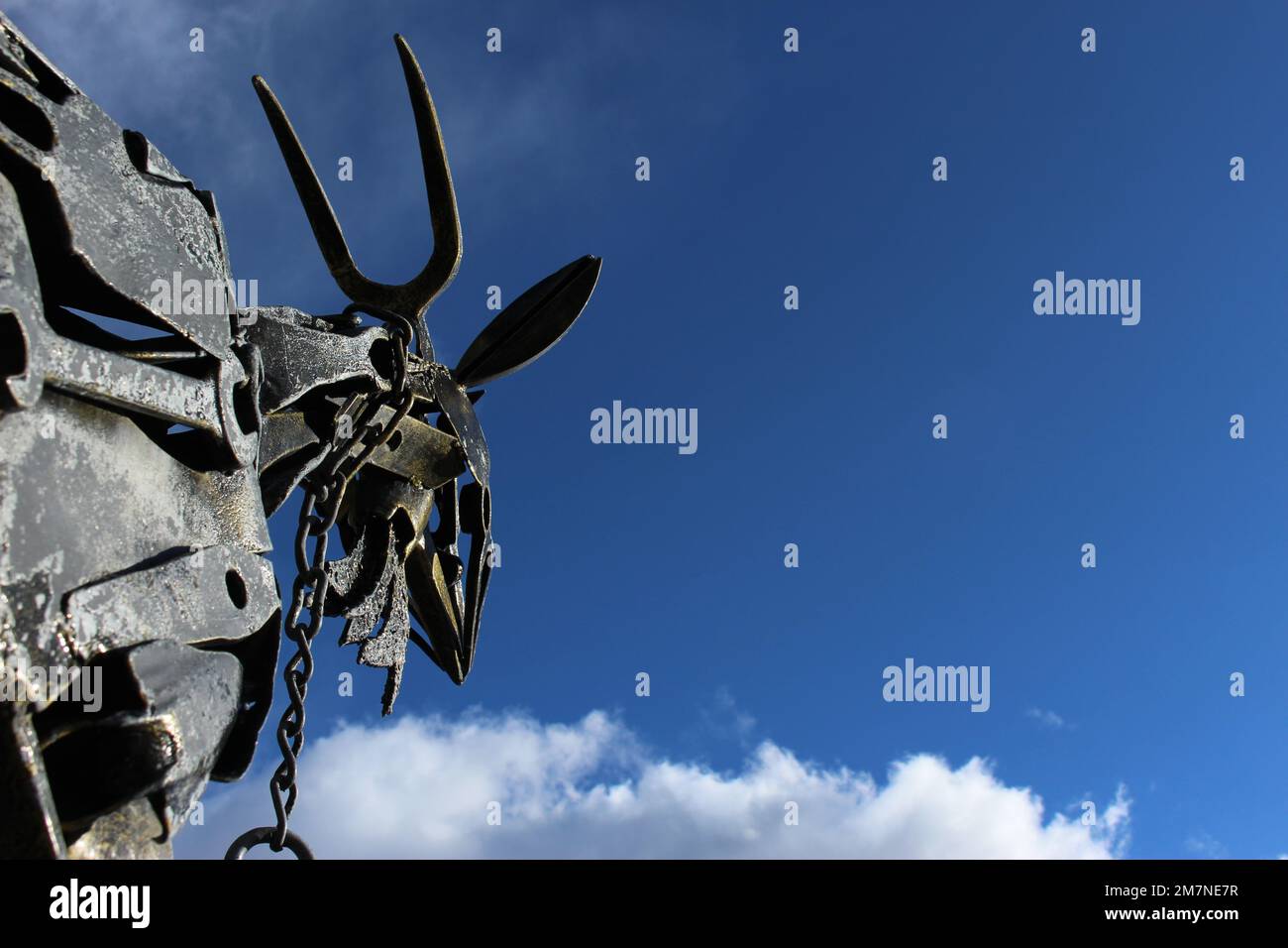 Metal goat statue - Verbier, Valais, Switzerland Stock Photo - Alamy