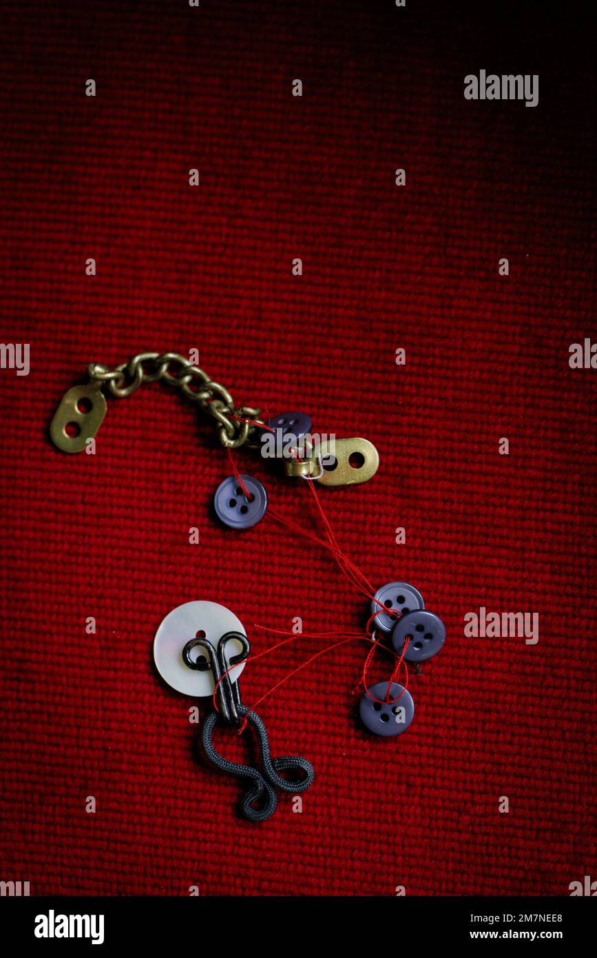 Red sewing hi-res stock photography and images - Alamy