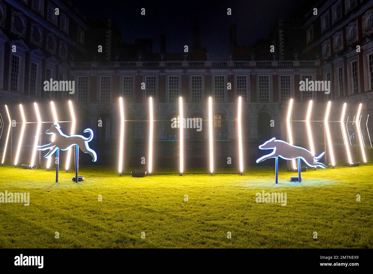 General view of the installations of Palace of Light, at Hampton Court ...