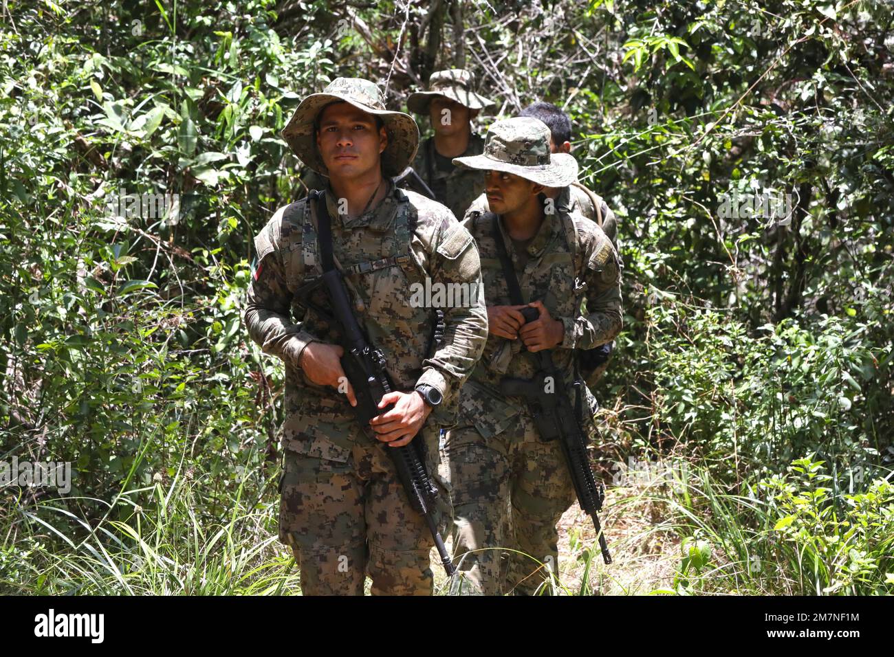 Belizean and Mexican forces received jungle survival training from US ...