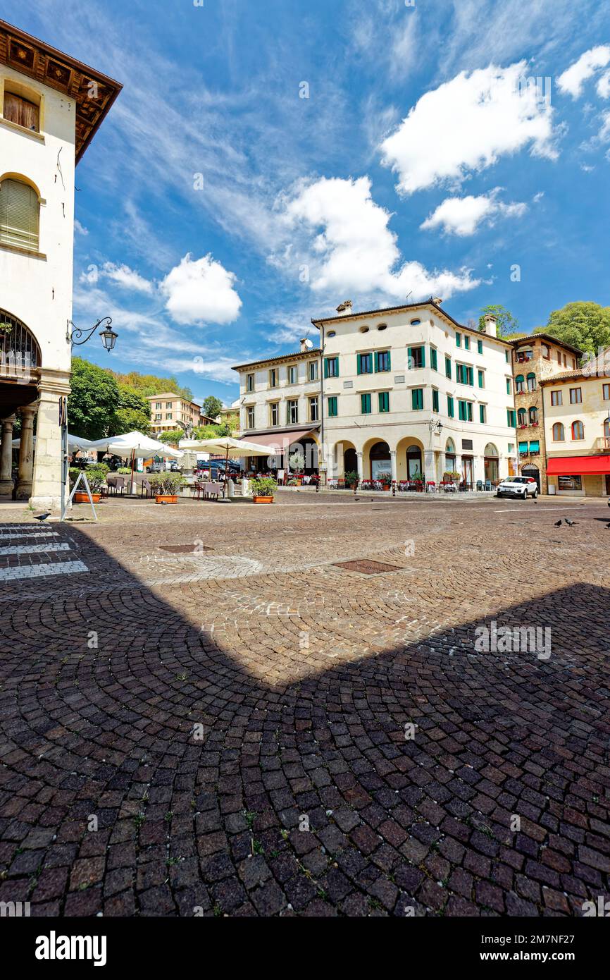View of the center of Asolo in northern Italy Stock Photo - Alamy
