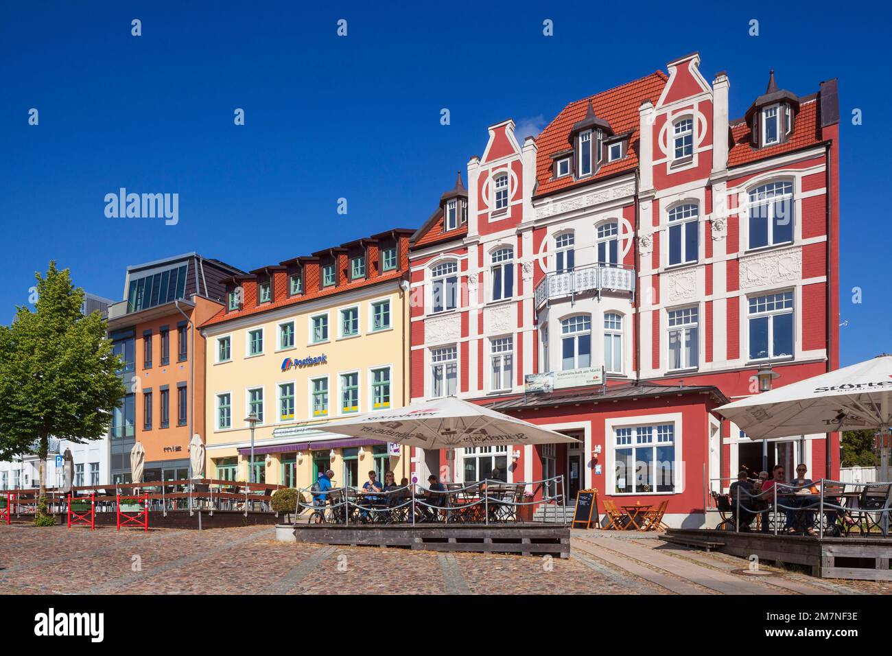 Marketplace, Bergen, Rügen, Mecklenburg-Western Pomerania, Germany ...