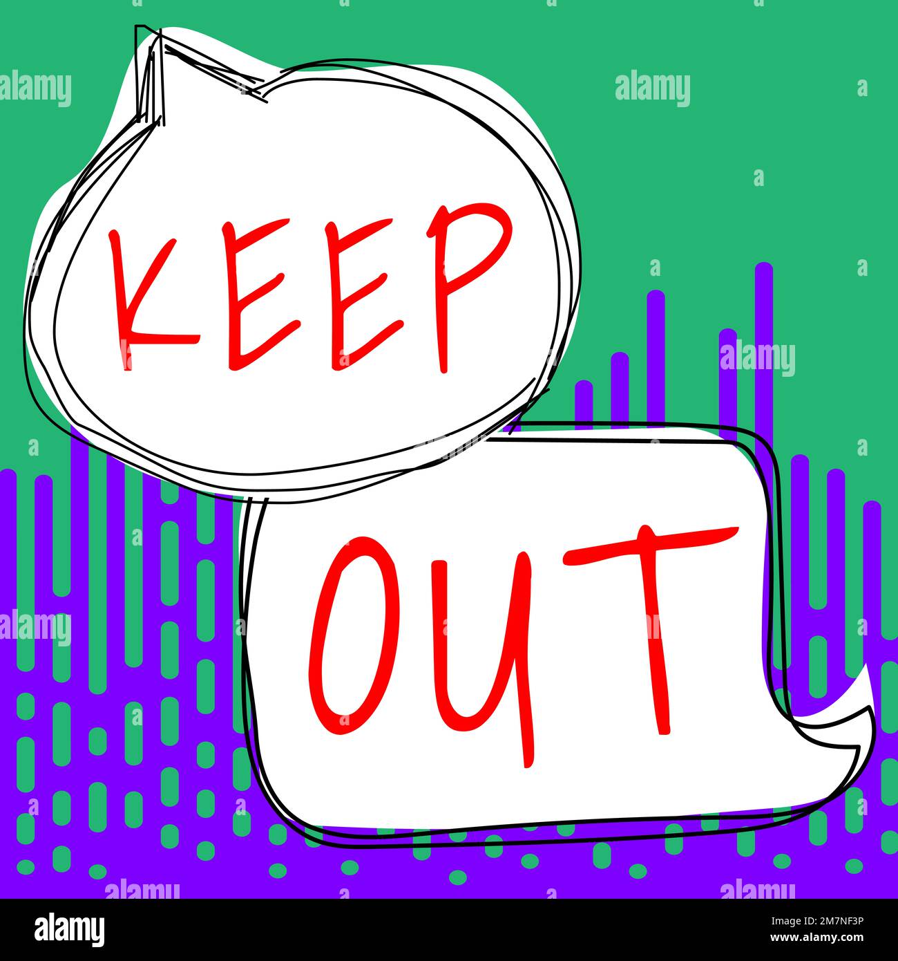 Text showing inspiration Keep Out, Concept meaning to stop someone or ...