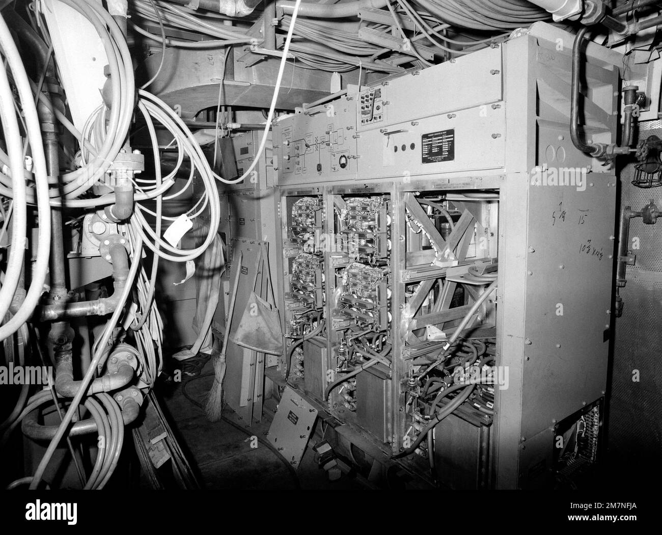 An interior view of the air conditioning machine room on the guided ...
