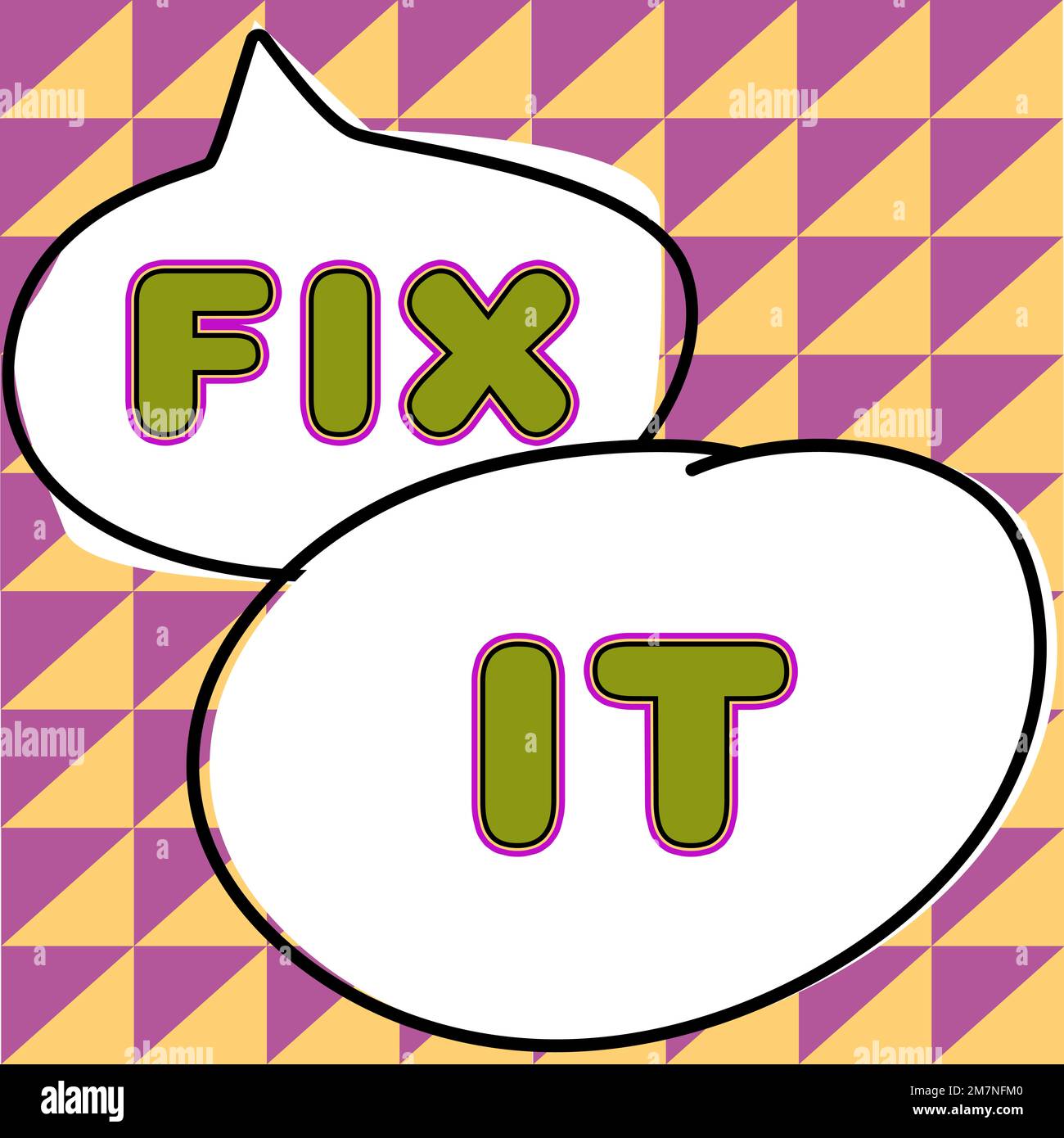 Hand writing sign Fix It, Conceptual photo Fasten something securely in ...