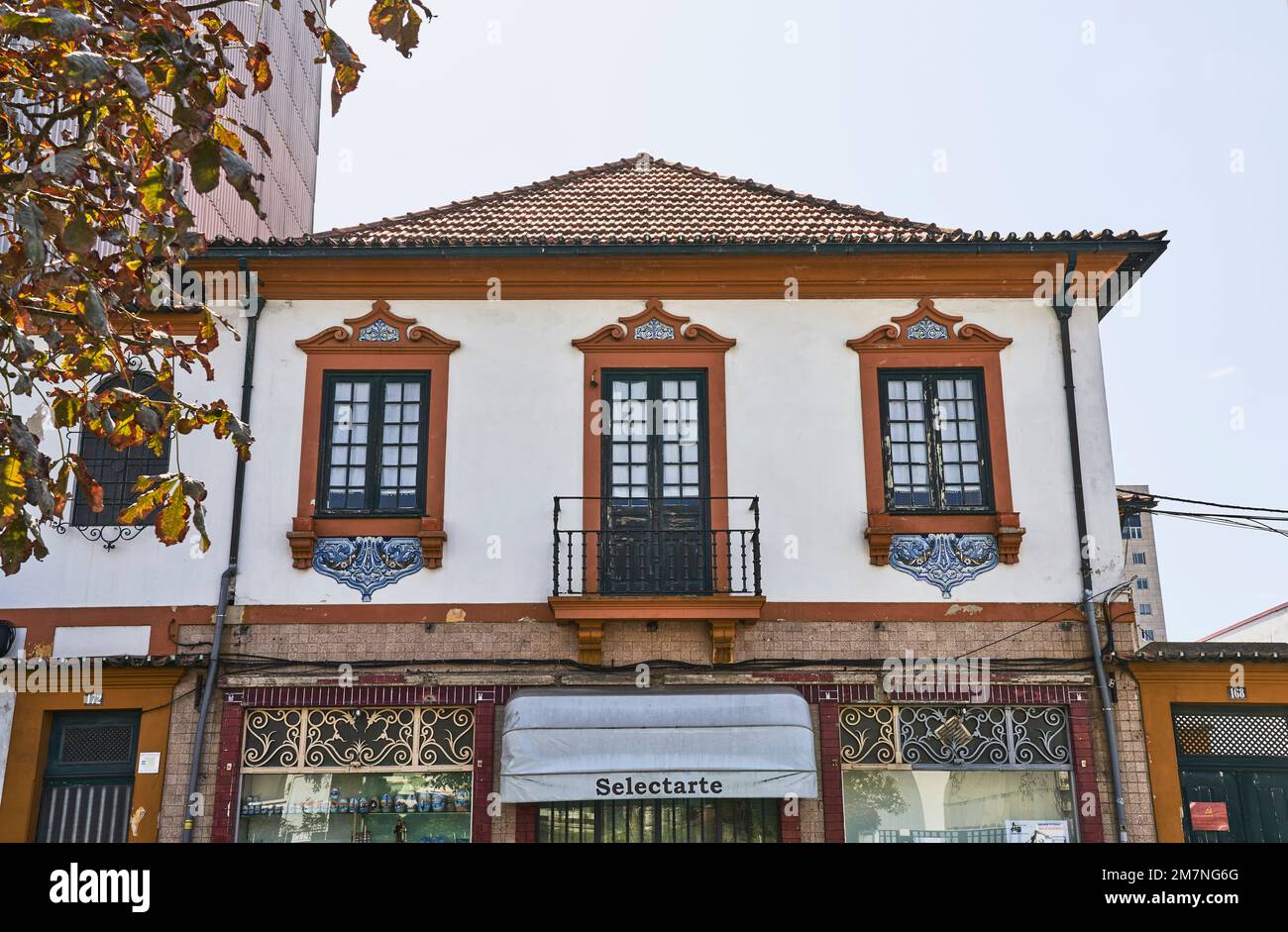 stylish 20th century building in Aveiro, Portugal Stock Photo - Alamy