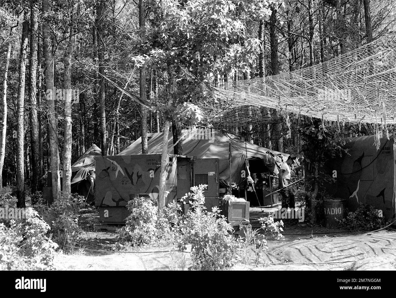 Camp site for the tactical air command center of Marine Wing ...