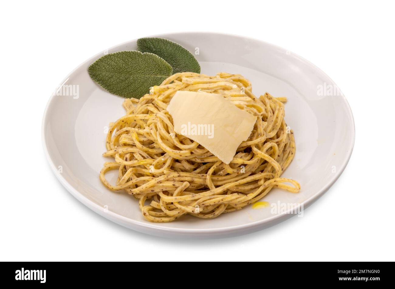 Piedmontese tajarin, italian tagliolini (noodles) made with dough of ...