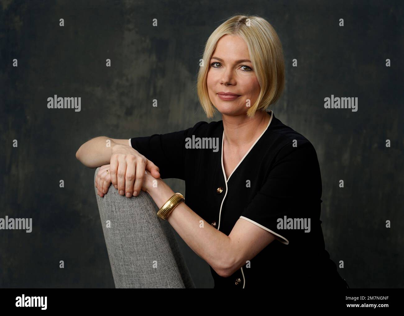 Michelle Williams, a cast member in the film "The Fablemans," poses for ...