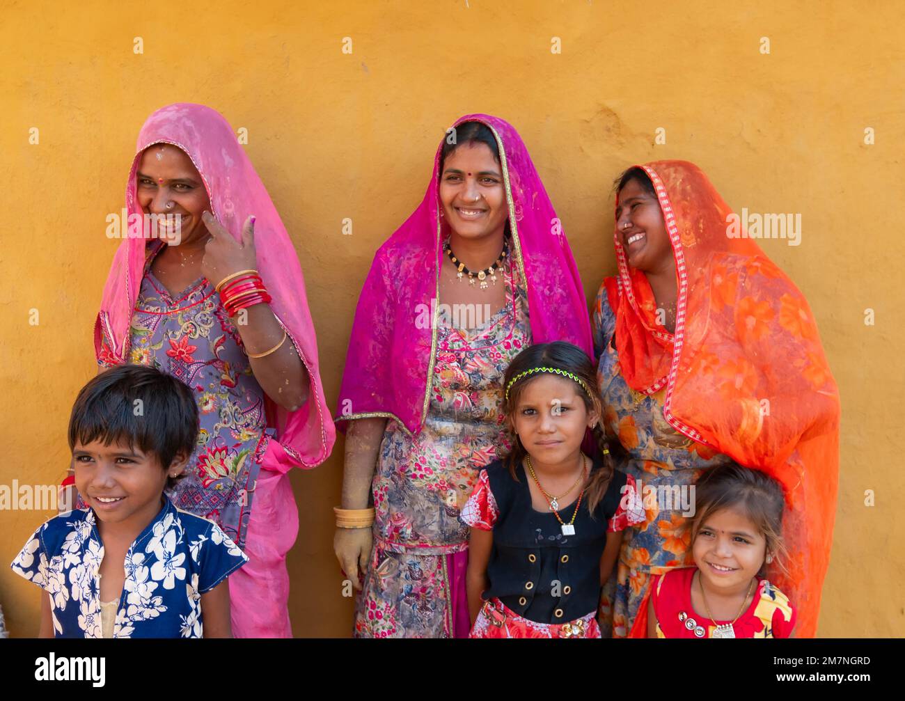 Jaisalmer, Rajasthan, India - 15th October 2019 : Smiling and happy ...