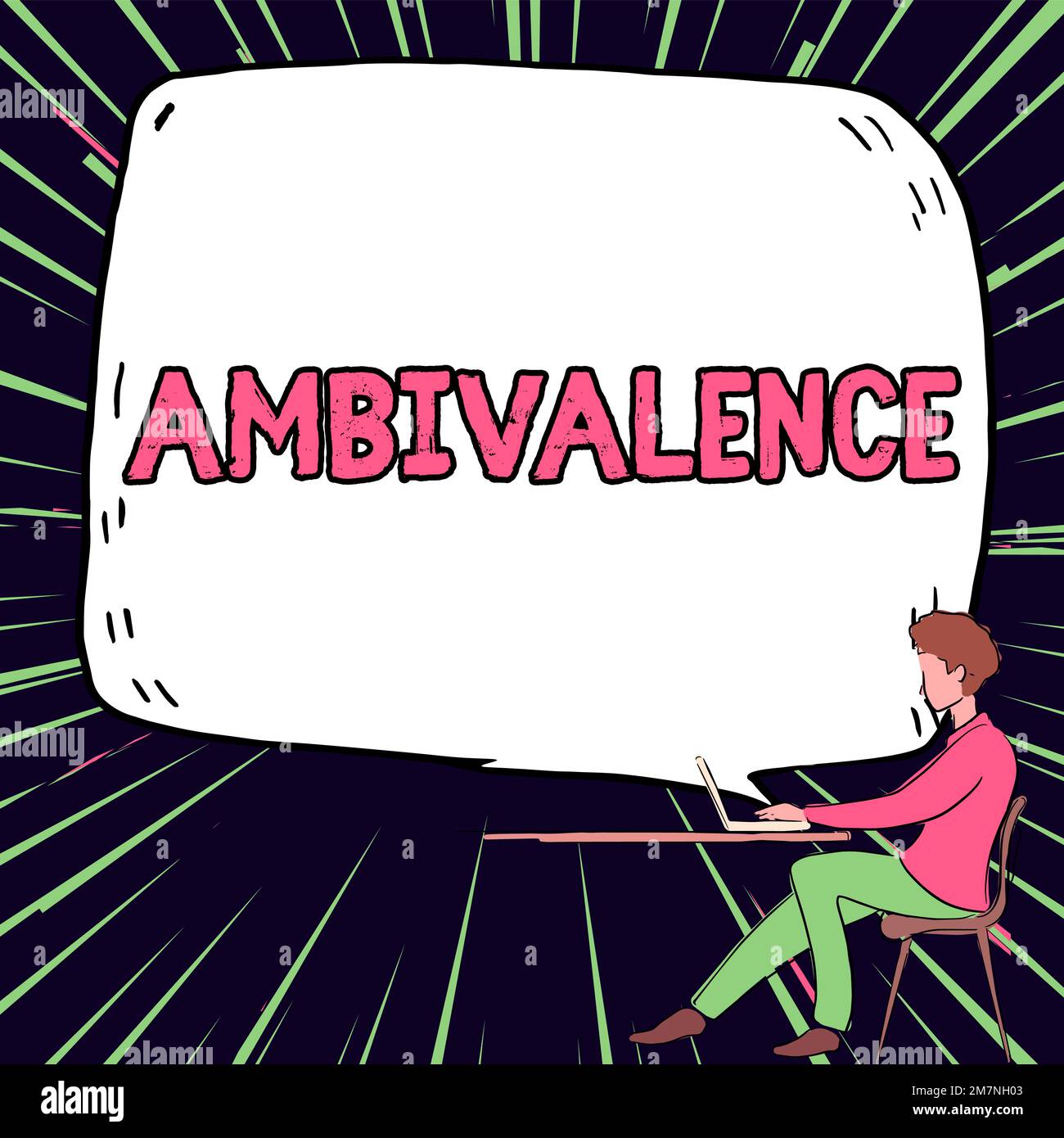 Text caption presenting Ambivalence. Concept meaning attitudes or ...