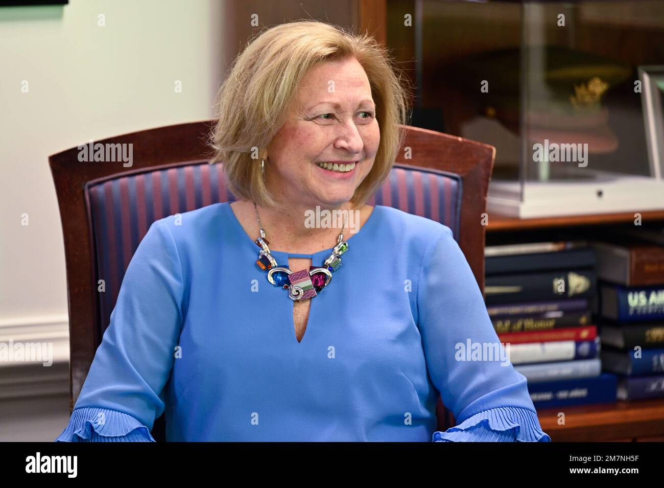 Lisa Bye, the mother of Capt. Taylor Bye, meets with Air Force Chief of ...