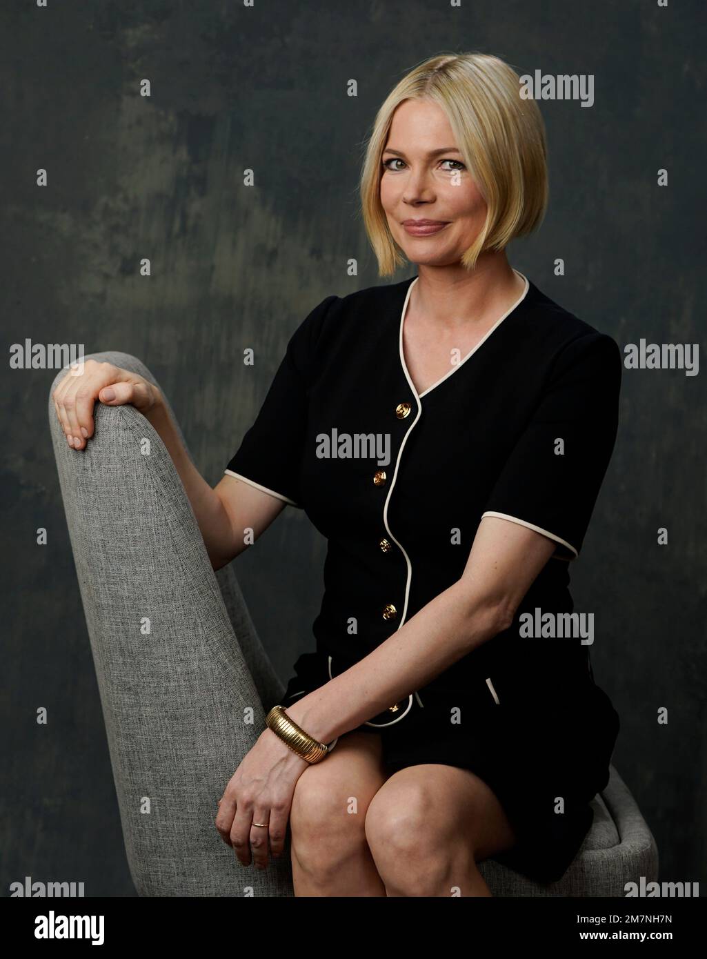 Michelle Williams, a cast member in the film "The Fablemans," poses for ...