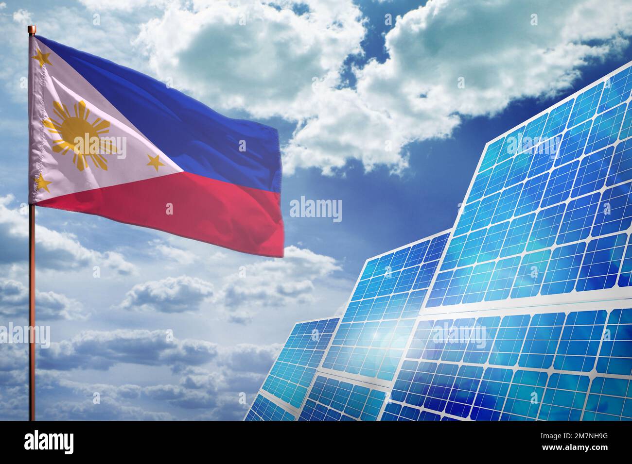 Philippines solar energy, alternative energy industrial concept with ...