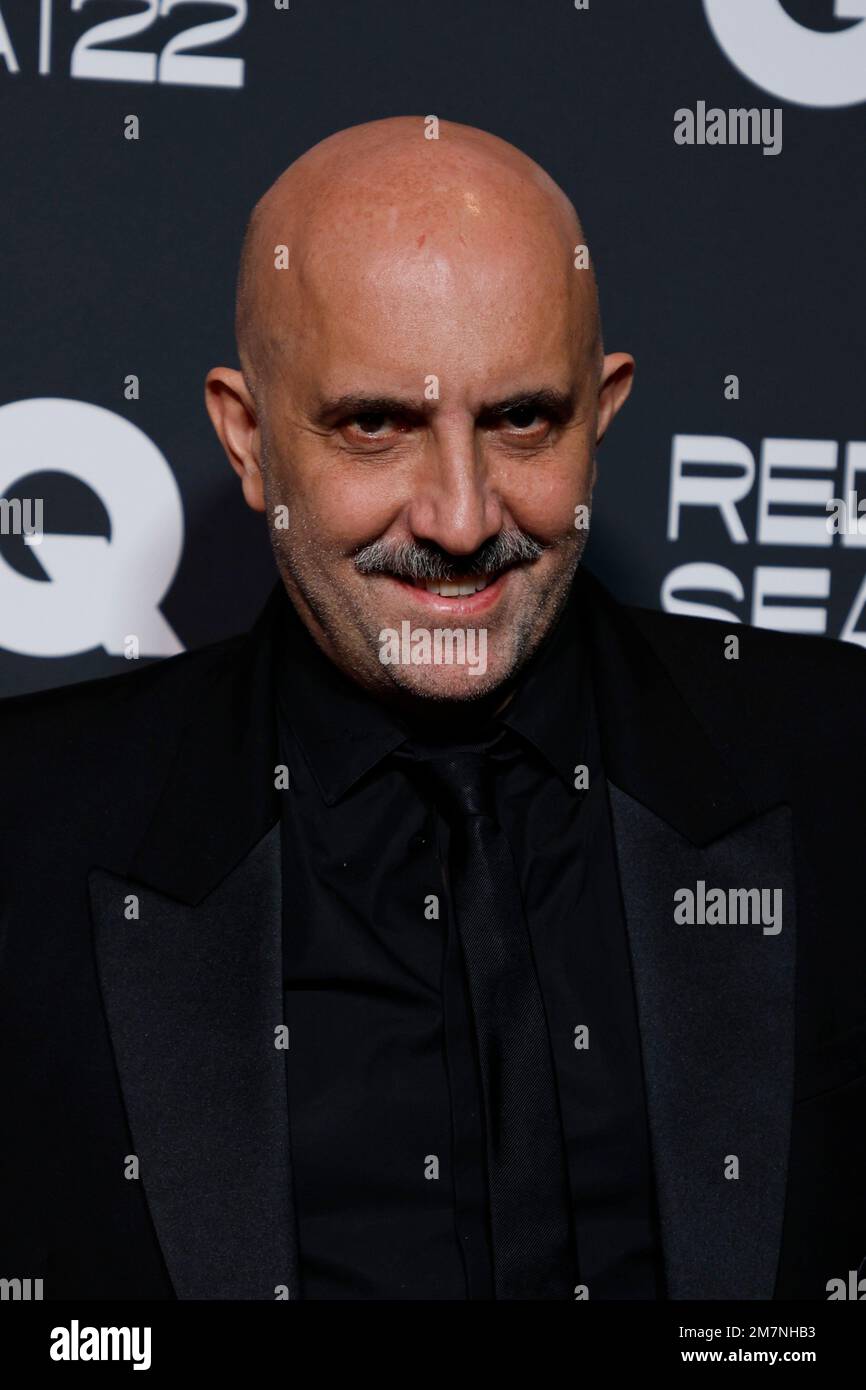 Gaspar Noe poses for photographs ahead of a GQ dinner at The Red Sea ...