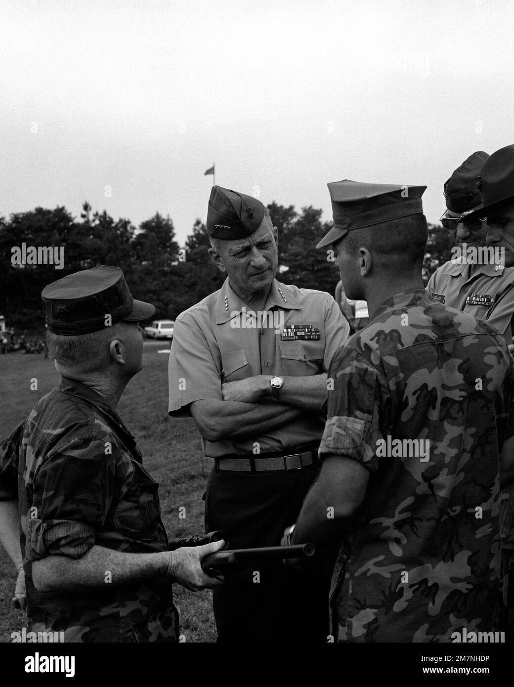 CPT Jack C. Cuddy, right, and Warrant Officer Neil Goddard, left brief ...