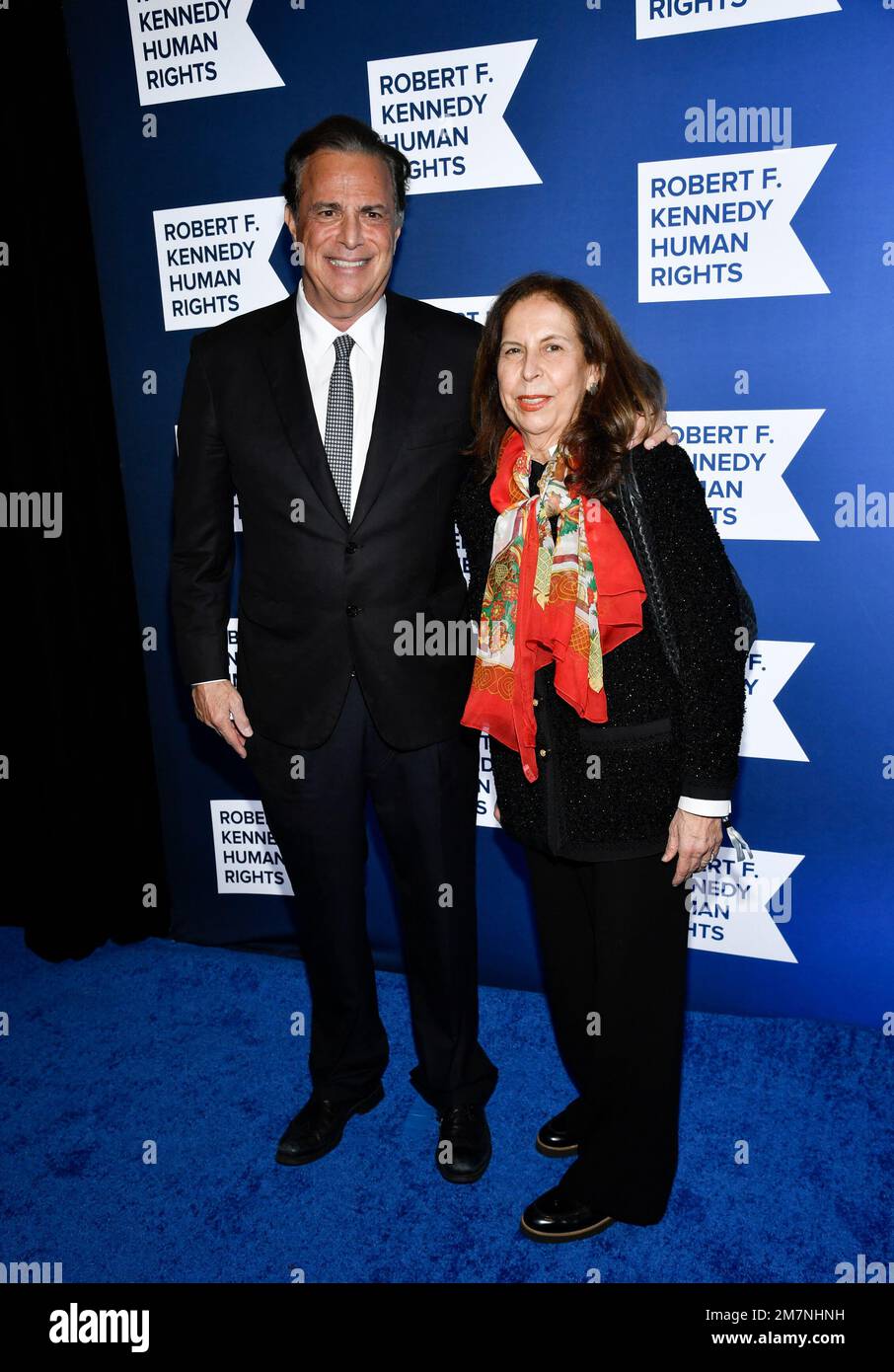 Michael Beschloss, left, and wife Afsaneh Mashayekhi Beschloss attend ...