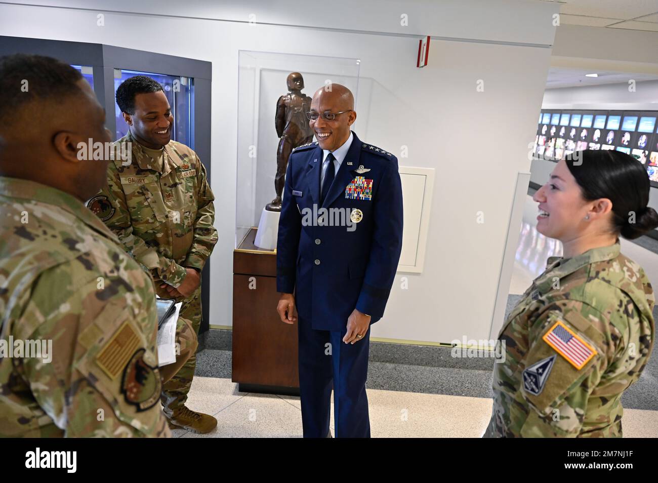 Air Force Chief of Staff Gen. CQ Brown, Jr. speaks with Airmen and ...