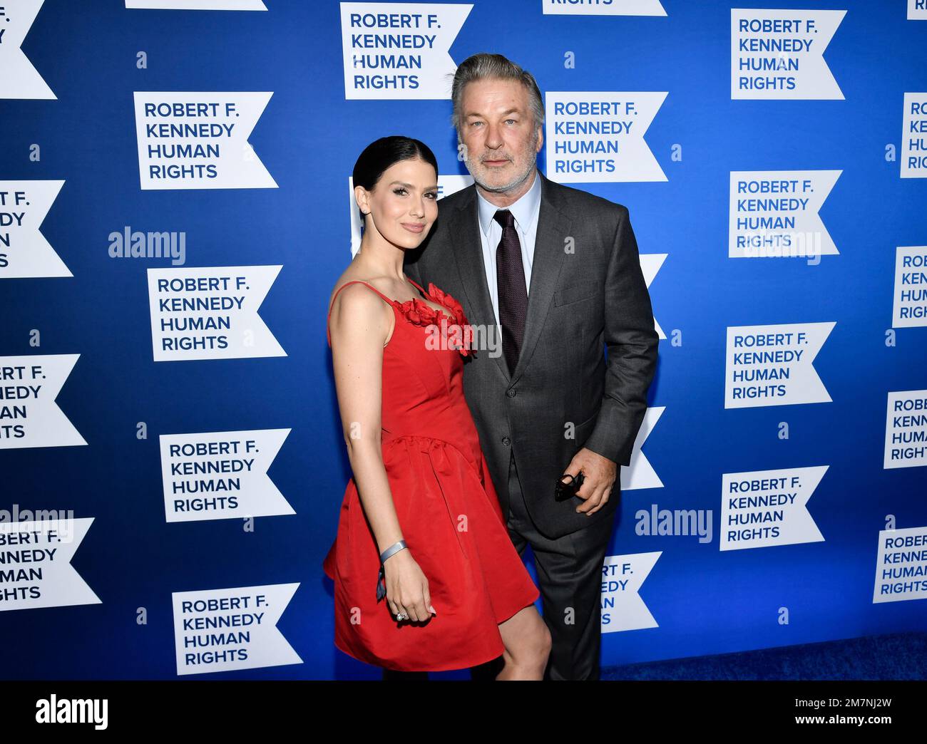 Alec Baldwin, right, and wife Hilaria Baldwin attend the Robert F ...