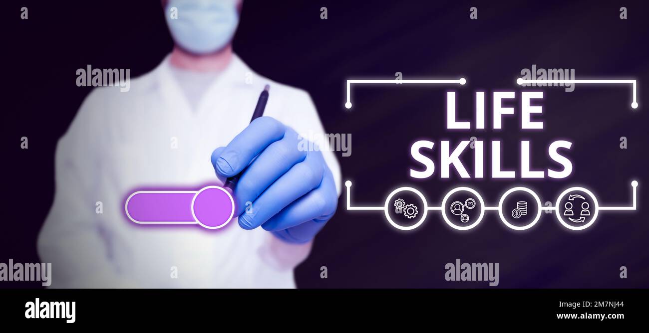 Hand writing sign Life Skills. Business approach that is necessary or ...